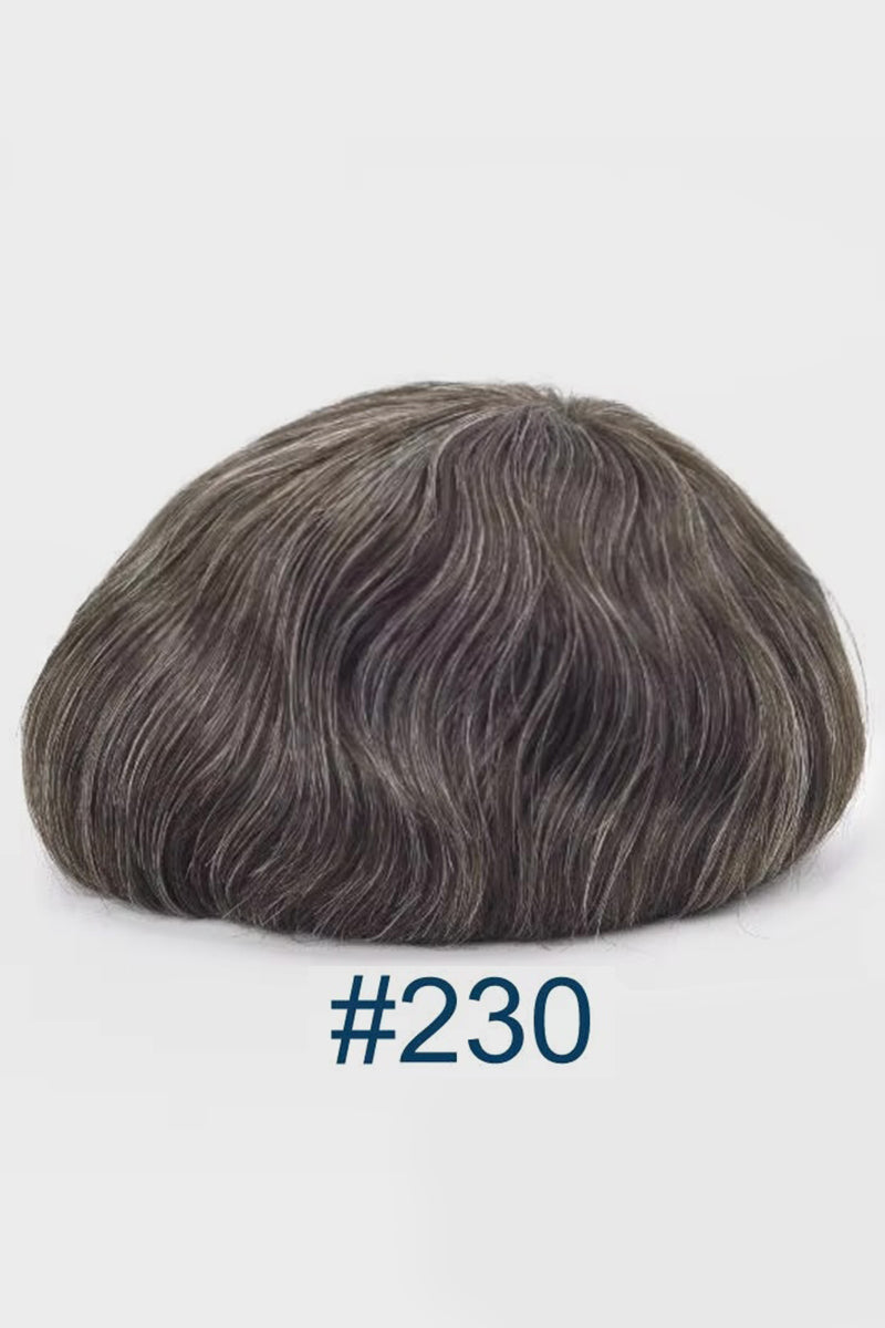 Corey Pre-Cut Men's Hairstyle Dark Brown blended with 30% Grey #230